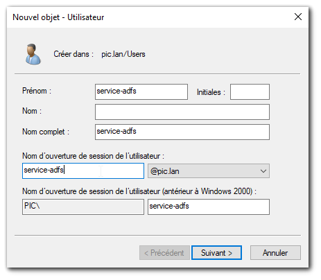 Installer ADFS sous Windows Server 2022